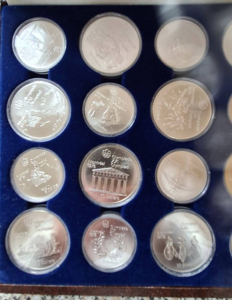 1973 - 1976 Montreal Olympics - Complete Silver Uncirculated Collection ...