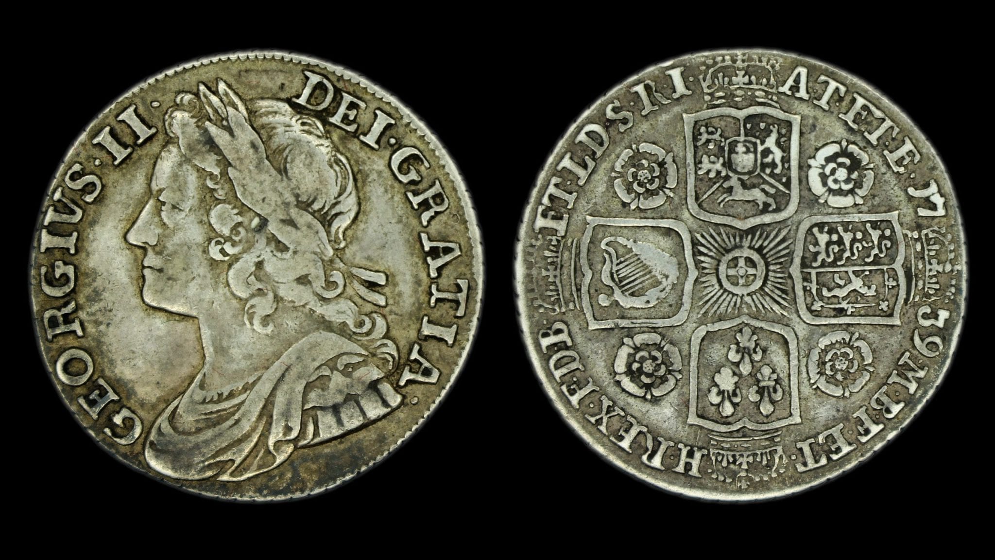 George II Young Head Shilling 1739 - GM Coins | Premier UK Coin Dealers
